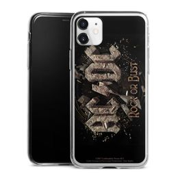 DeinDesign iPhone 11 Handy Slim Case Silikon Handyh&uuml;lle transparent H&uuml;lle extra d&uuml;nn Acdc Official Licensed Product Rock Or Bust Silikon Slim Case