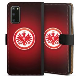 DeinDesign Galaxy S20 Handy Klapph&uuml;lle Handyh&uuml;lle aus Kunst Leder schwarz Flip Case Official Licensed Product Coat Of Arms Eintracht Frankfurt Sideflip mit 