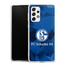 DeinDesign Galaxy A33 5G Handy Silikon H&uuml;lle Case transparent Handyh&uuml;lle Fc Schalke 04 Muster Camouflage Silikon Case