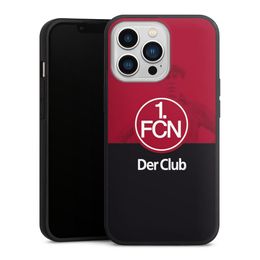 DeinDesign iPhone 13 Pro Handy Premium Silikon H&uuml;lle Handyh&uuml;lle schwarz Case Official Licensed Product Der Club 1. Fc N&uuml;rnberg Silikon Premium Case