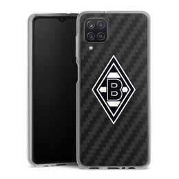 DeinDesign Galaxy A12 Handy Silikon H&uuml;lle Case transparent Handyh&uuml;lle Gladbach Carbon Borussia M&ouml;nchengladbach Silikon Case