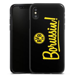 DeinDesign iPhone X Handy Silikon H&uuml;lle Case schwarz Handyh&uuml;lle Borussia Dortmund Bvb Soccer