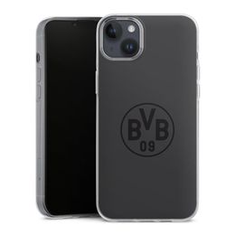 DeinDesign iPhone 14 Plus Handy Silikon H&uuml;lle Case transparent Handyh&uuml;lle Bvb Borussia Dortmund Logo Silikon Case