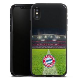 DeinDesign iPhone X Handy Silikon H&uuml;lle Case schwarz Handyh&uuml;lle Stadium Fc Bayern M&uuml;nchen Fcb