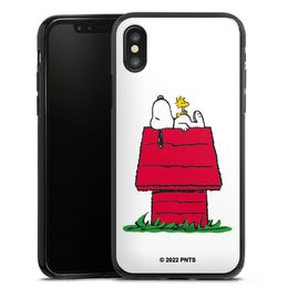 DeinDesign iPhone X Handy Silikon H&uuml;lle Case schwarz Handyh&uuml;lle Snoopy Peanuts Official Licensed Product