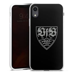 DeinDesign iPhone Xr Handy Silikon H&uuml;lle Case wei&szlig; Handyh&uuml;lle Official Licensed Product Vfb Stuttgart Logo Silikon Case