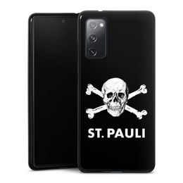 DeinDesign Galaxy S20 FE 5G Handy Silikon H&uuml;lle Case schwarz Handyh&uuml;lle Official Licensed Product Fc St. Pauli Totenkopf