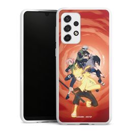 DeinDesign Galaxy A33 5G Handy Silikon H&uuml;lle Case wei&szlig; Handyh&uuml;lle Sasuke Sakura Naruto Shippuden Silikon Case