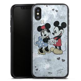 DeinDesign iPhone X Handy Silikon H&uuml;lle Case schwarz Handyh&uuml;lle Vintage Disney