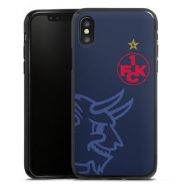 DeinDesign iPhone X Handy Silikon H&uuml;lle Case schwarz Handyh&uuml;lle Logo 1. Fc Kaiserslautern 1. Fck