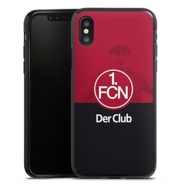 DeinDesign iPhone X Handy Silikon H&uuml;lle Case schwarz Handyh&uuml;lle Official Licensed Product Der Club 1. Fc N&uuml;rnberg