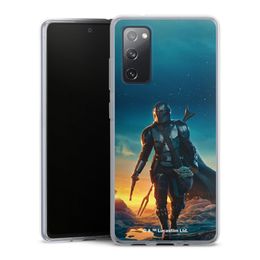 DeinDesign Galaxy S20 FE Handy Silikon H&uuml;lle Case transparent Handyh&uuml;lle Sunset Star Wars The Mandalorian Silikon Case
