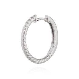 NKlaus Klappcreolen Einzel verdreht Klappcreole 925 Silber rhodiniert 20mm Damen Creole Oh, Einzel