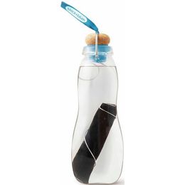 black+blum Trinkflasche Eau Good, auslaufsicher, Aktivkohlefilter für gesünderes Wasser, 650 ml, blau