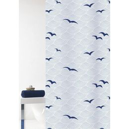 Grund Duschvorhang SEACOAST Breite 180 cm, blau|weiß