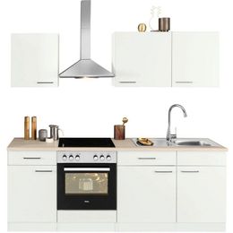 Wiho-Küchen wiho Küchen Küchenzeile Zell, mit E-Geräten, Breite 220 cm, weiß