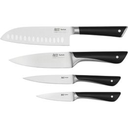 Tefal Messer-Set K267S4 Jamie Oliver (Set, 4-tlg), hohe Leistung, unverwechselbares Design, widerstandsfähig/langlebig, schwarz