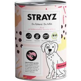 STRAYZ BIO Rind mit Süßkartoffel Karotte & Birne 6x400g