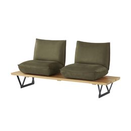 Koinor Kufenbank Leder Schwof ¦ grün ¦ Maße (cm): B: 190 H: 88 T: 70.0 » Höffner