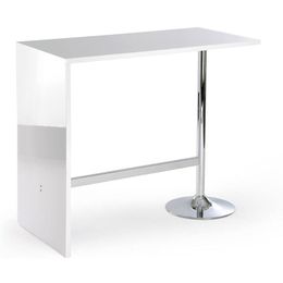 Finori - Party Stehtisch weiss Hochglanz / verchromt Tresentisch Theke Bar Bartisch ca....