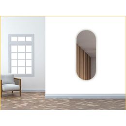 Mirrors and More Ovaler Wandspiegel josephine mit Metall Rahmen Gold 30x70cm