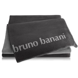 Wohndecke Bruno Banani, Bruno Banani, mit modernem Zierstich, grau