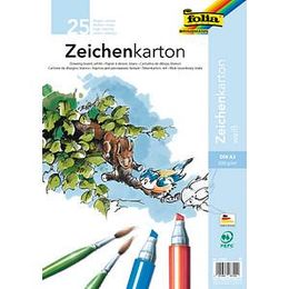 Folia Tonpapier Zeichenkarton weiß 200 g/qm 25 St.