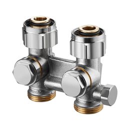 Oventrop ZBU Multiflex Absperrverschraubung, 3/4" Überwurfmutter x 3/4" Außengewinde, zum Entleeren, Messing 1015943