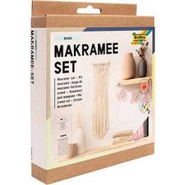 Folia Makramee-Set Boho natur, rosé