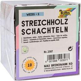 Folia Bastelzubehör Streichholzschachteln S weiß 10 St.