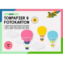 Folia Tonpapier Block Basic farbsortiert 130/300 g/qm 60 St.