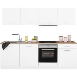HELD MÖBEL HELD MÖBEL Küchenzeile Visby, mit E-Geräten, Breite 240 cm, weiß