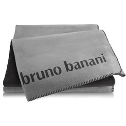 Wohndecke Bruno Banani, Bruno Banani, mit modernem Zierstich, grau