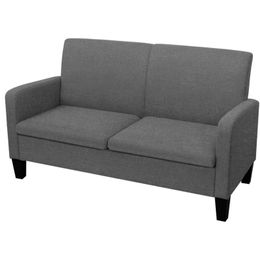 MAISONCHIC 2-Sitzersofa Sofa Loungesofa Couch Modern 135 x 65 x76 cm Dunkelgrau DE20716