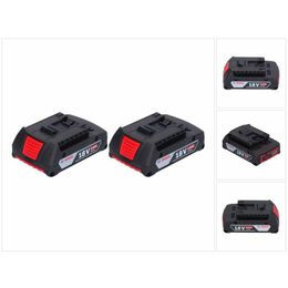 Akku Set 2x gba 18 v 2,0 Ah / 2000 mAh Li-Ion Einschub Akku ( 2x 1600Z00036 ) - Bosch