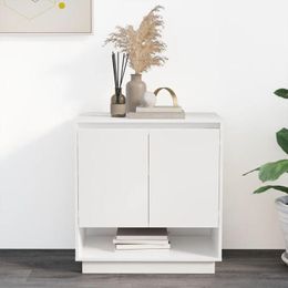 MAISONCHIC Sideboard Kommode für Wohnzimmer Küche Hochglanz-Weiß 70x41x75 cm Holzwerkstoff DE31964