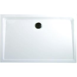 Schulte - Duschwanne aus Sanitär-Acryl extra-flach von inkl. Markenablauf (Durchmesser 9cm) und Füße, ohne Schürze, Höhenverstellbarkeit ohne