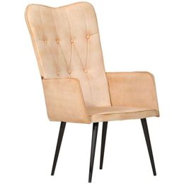 MAISONCHIC Ohrensessel Wohnzimmerstuhl Stuhl für Esszimmer Wohnzimmer & Schlafzimmer Creme Canvas-Material DE15858