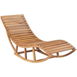 MAISONCHIC - Gartenliege Sonnenliege Schaukelliege für Garten, Balkon und Terrrasse Teak Massivholz DE37462