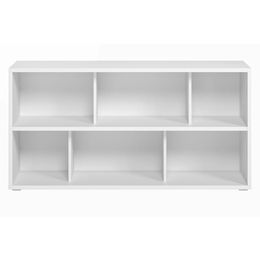Miliboo - Niedriges Bücherregal aus weißem Holz B140 cm epure - Weiß