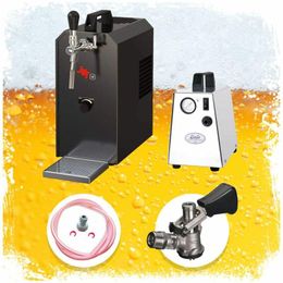 ich-zapfe Komplett Set - Zapfanlage jet 30 Bierkoffer, Bierzapfanlage, Durchlaufkühler 1-leitig Trockenkühler, bis zu 35 Liter/h, Zapfkopf:KeyKeg