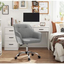 Bürostuhl, Schreibtischstuhl, höhenverstellbar, bis 110 kg belastbar, grau GBO019G01 - Dunkelgrau - Songmics
