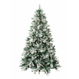 Künstlicher Weihnachtsbaum, Tannenbaum, Christbaum new gardena mit Tannenzapfen, scheebedeckt - intrinsischer Reichtum - H240 cm / 1562 Äste