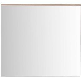 Lomadox Spiegel Badezimmer ODRA-19 mit Eiche San Remo hell Nb., b/h/t: ca. 60/55/2 cm - weiß