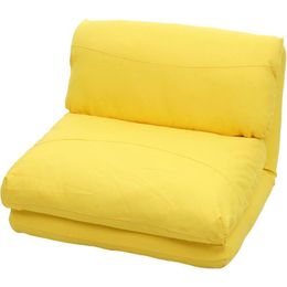 Schlafsessel HHG 528, Schlafsofa Funktionssessel Klappsessel Relaxsessel, Stoff/Textil gelb - yellow