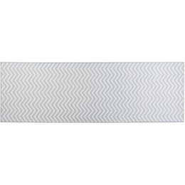 Beliani Teppich Läufer Grau u. Weiß 80 x 240 cm Rechteckig mit Zickzack Muster Modern für Flur Küche Schlafzimmer - Grau