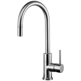 Armatur CA114l u eco, Edelstahl Küchenarmatur, wassersparend - Caressi