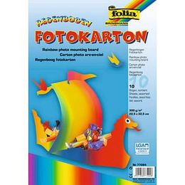 Folia Fotokarton Regenbogen farbsortiert 300 g/qm 10 St.