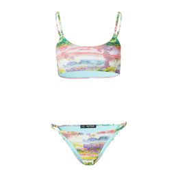 Nasty Gal Bikini Damen Gr&ouml;&szlig;e XXL hellblau / gelb / gr&uuml;n / ros&eacute;