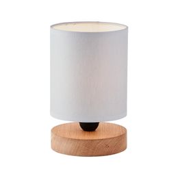 Brilliant Lampe, Vonnie Tischleuchte grau/holz, 1x A60, E27, 25W, Holz aus nachhaltiger Waldwirtschaft (FSC)